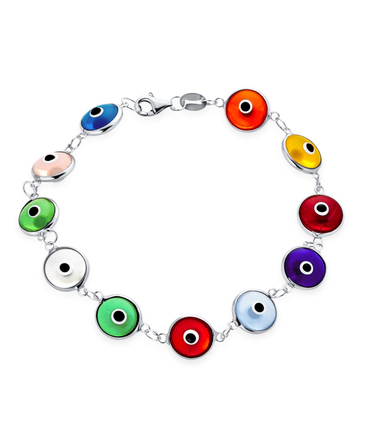 Click here for Bling Jewelry Multicolor Evil Eye Strand Bracelet... prices