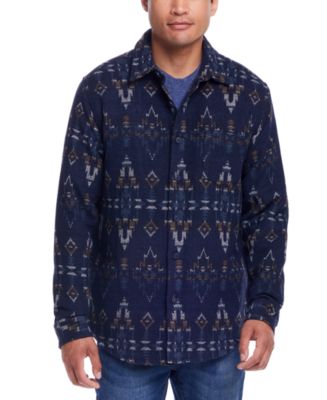 Weatherproof Vintage Men's Southwest Unlined Shirt Jacket - Macy's