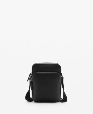 MANGO Men's Leather-Effect Shoulder Bag - Macy's