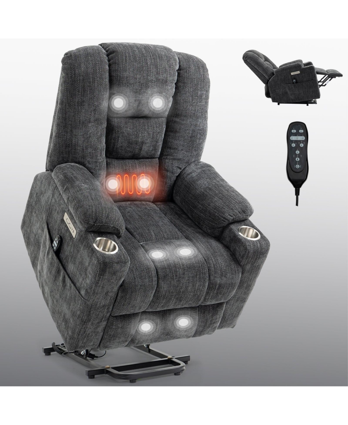 Click here for Mondawe Power Lift Recliner Chair - Grey prices