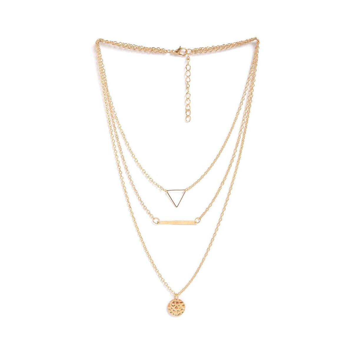 Click here for Sohi Womens Geometric Layered Necklace - Gold prices