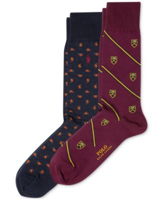 Polo Ralph Lauren Men's 2-Pk. Foulard Club Slack Socks - Macy's