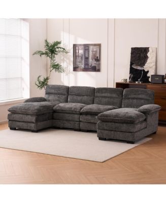 Simplie Fun Streamdale Furniture Chenille Modular U Shape Sofa Single Chaise Macy s