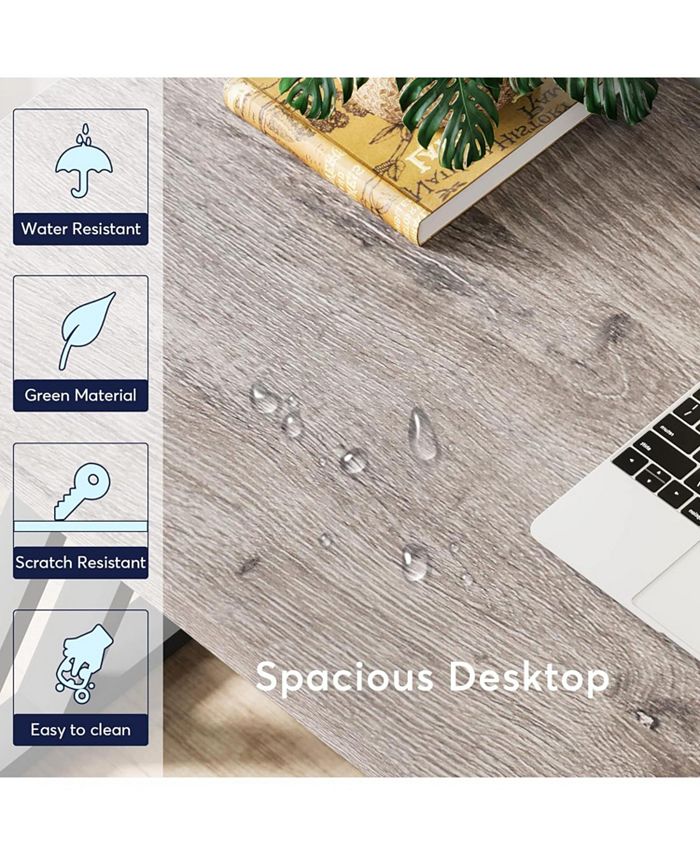 Tribesigns Writing Computer Desk, 55 inch Heavy Duty Study Desk with Z ...