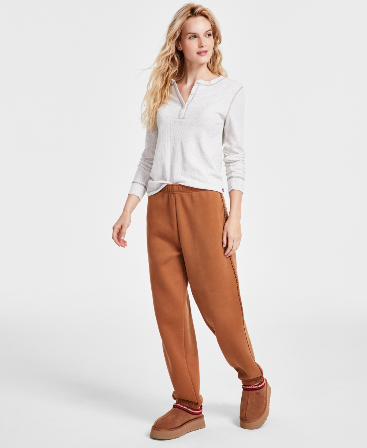 Click here for Ugg Womens Classic Fleece Pull-On Sweatpants - Che... prices
