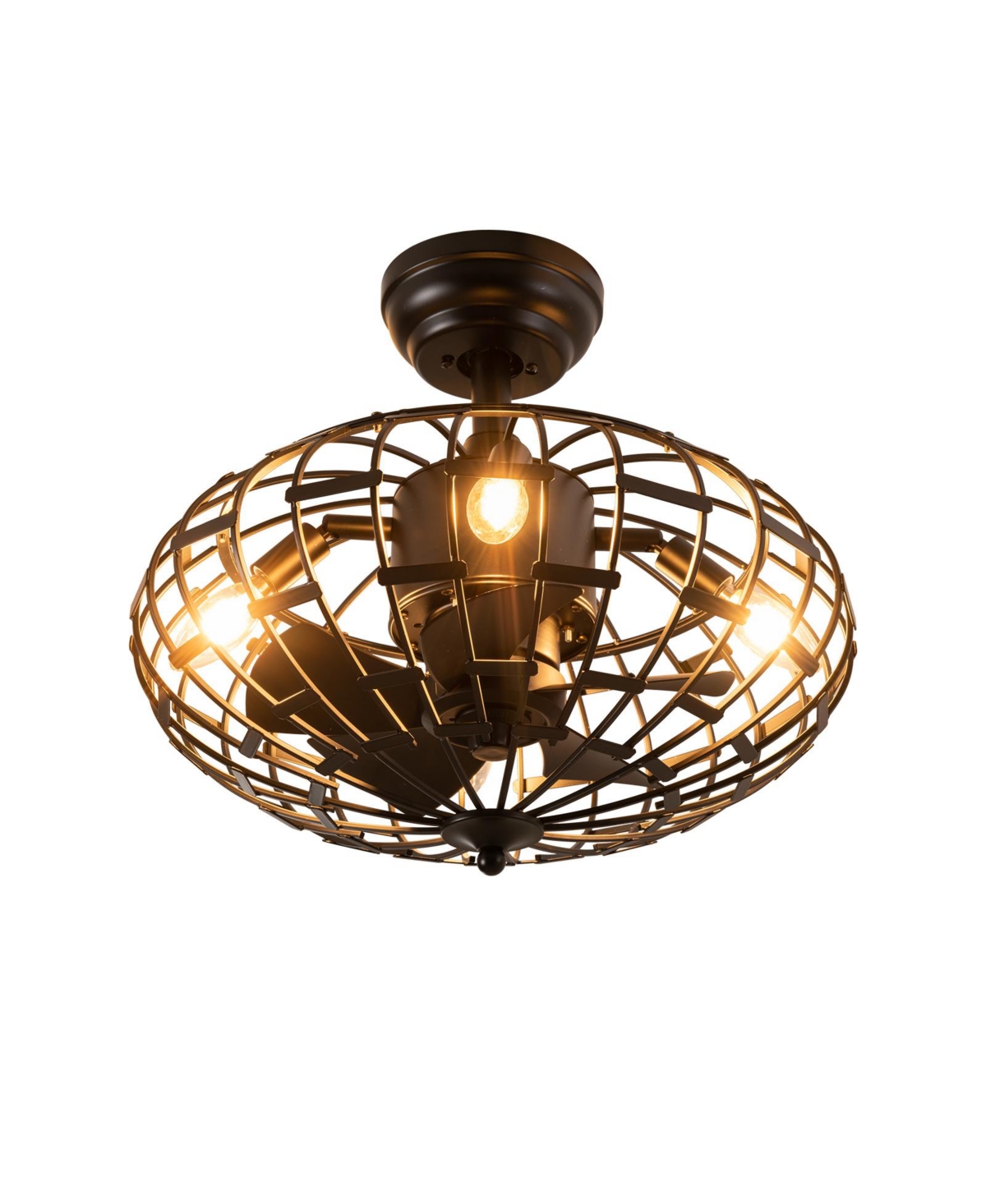 Click here for 5 Blades Enclosed Ceiling Fan with Light and Remot... prices