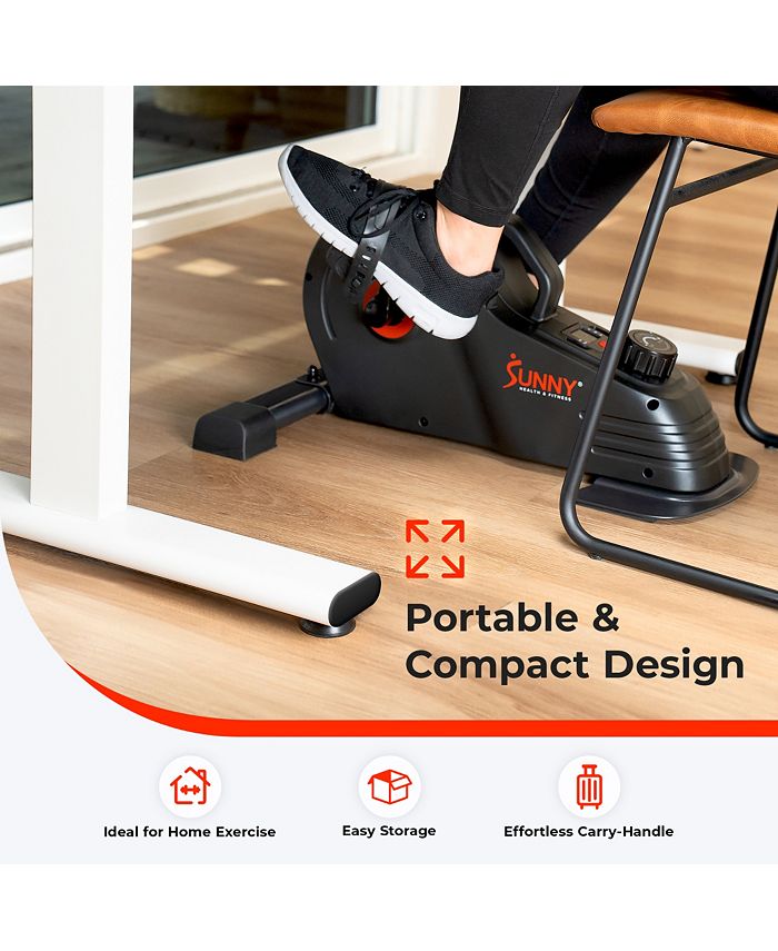Sunny Health & Fitness Dual-Function Arm / Leg Under-Desk Mini Bike ...