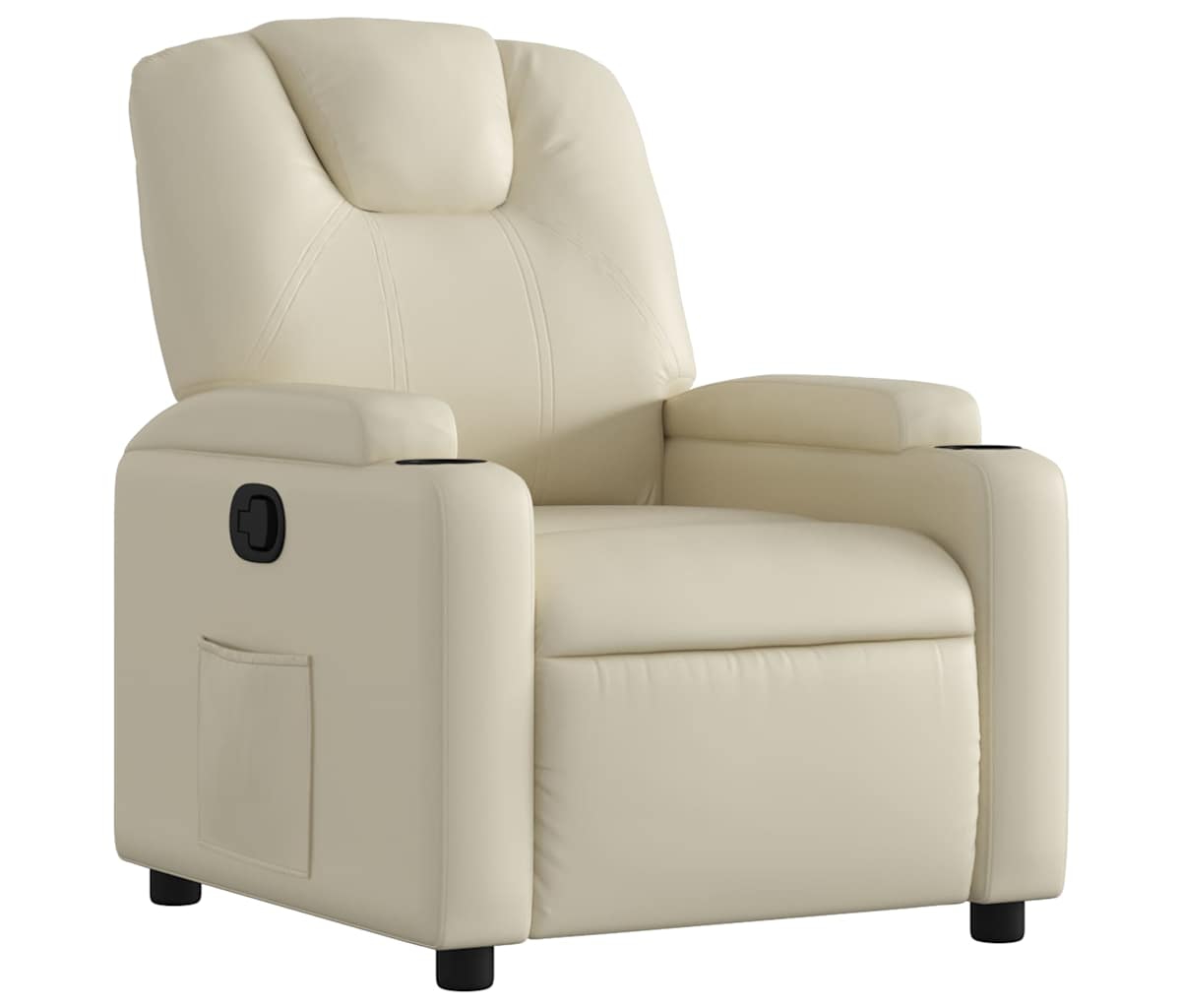 Click here for Recliner Chair Cream Faux Leather - Cream prices