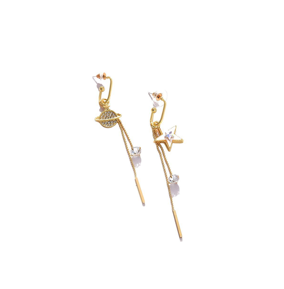 Click here for Sohi Womens Celestrial Drop Earrings - Gold prices
