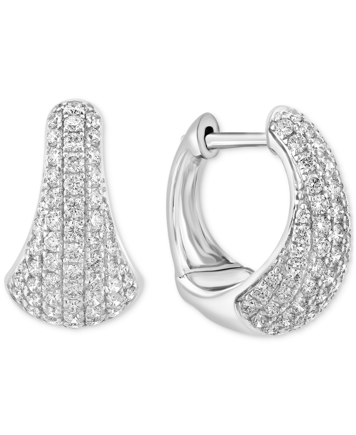Click here for Effy Diamond Pave Tapered Hoop Earrings (1 ct. t.w... prices