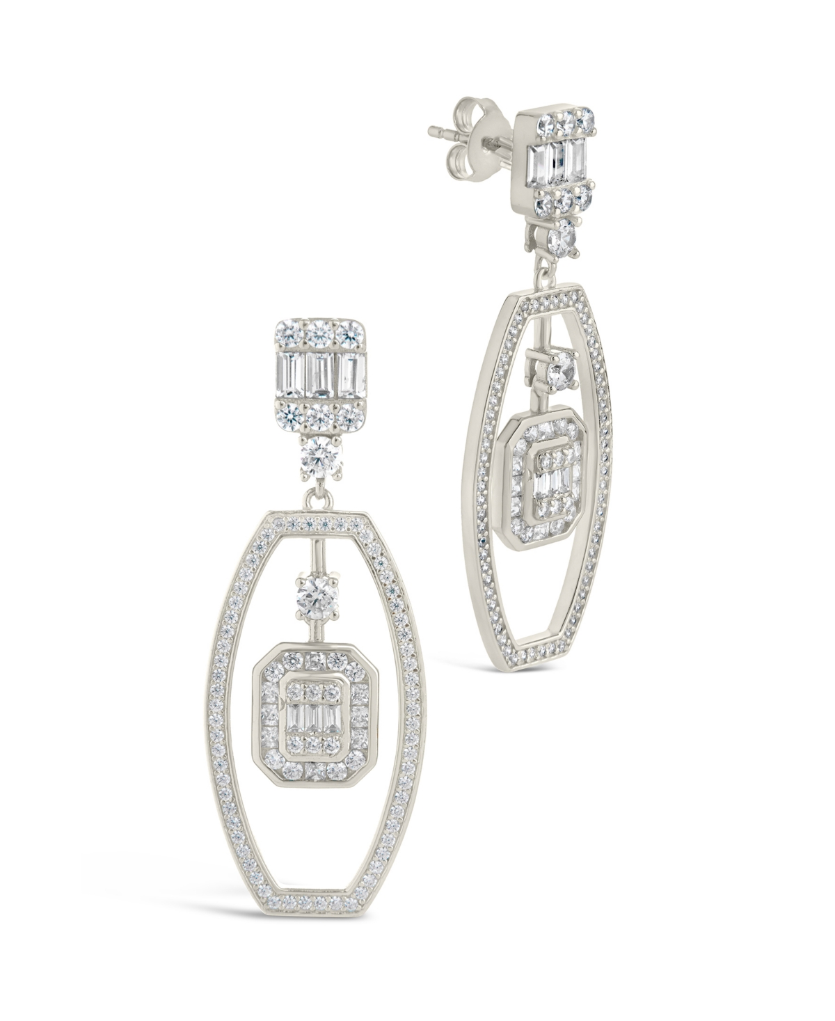 Click here for Sterling Forever Kendall Cubic Zirconia Drop Earri... prices