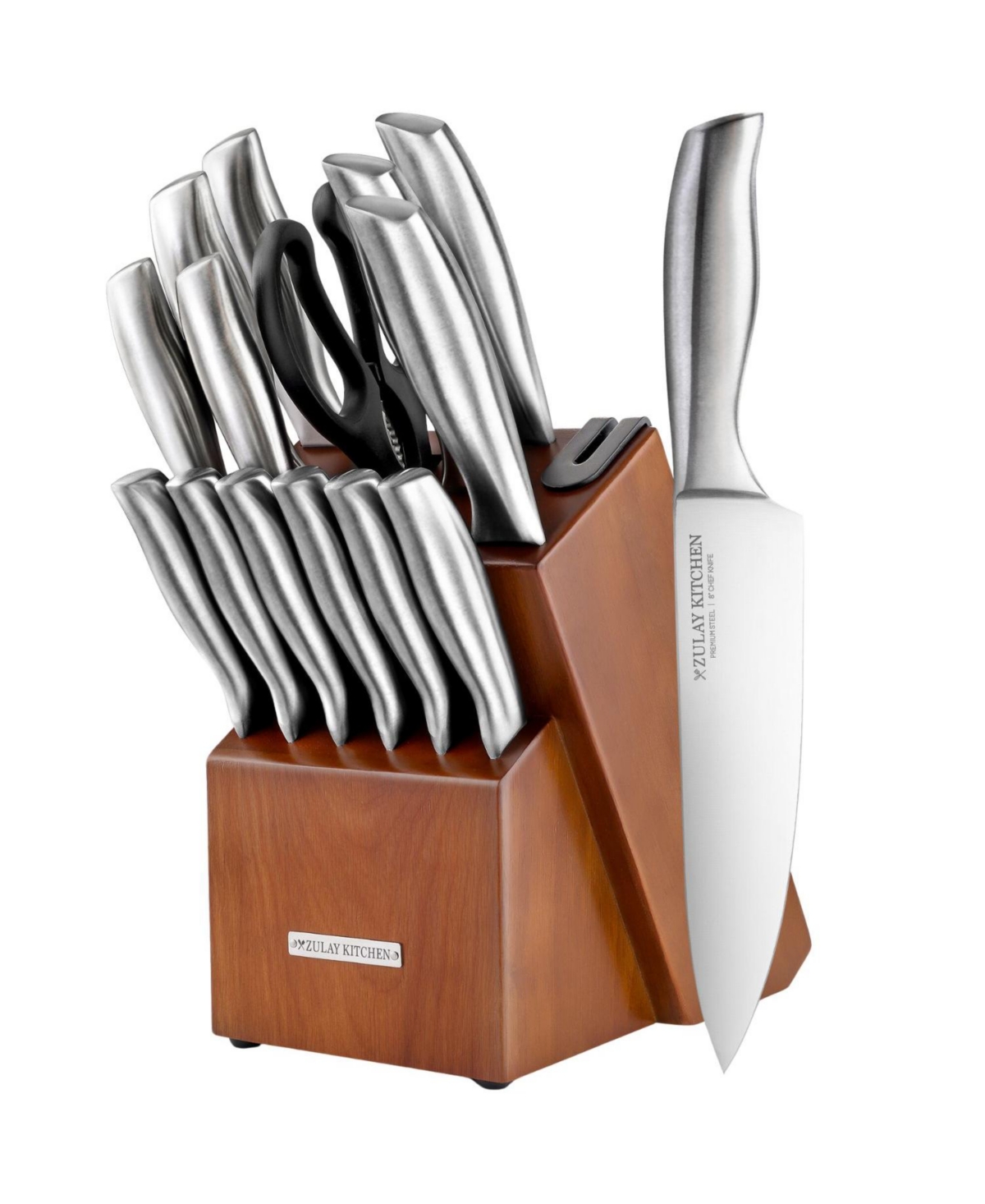 Click here for 15 Piece Stainless Steel Knife Set with Block and... prices