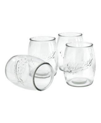 MASON CRAFT & MORE 4 Piece Glass Belly Shaped Jars - Macy's