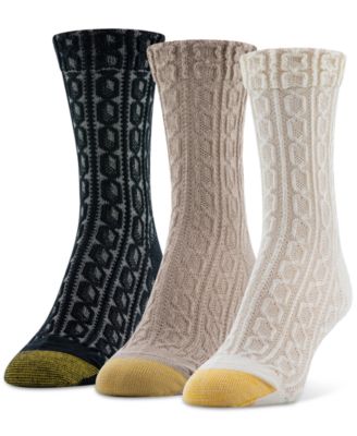 Gold Toe Women's 3-Pk. Reverse Plaiting Midi Socks - Macy's