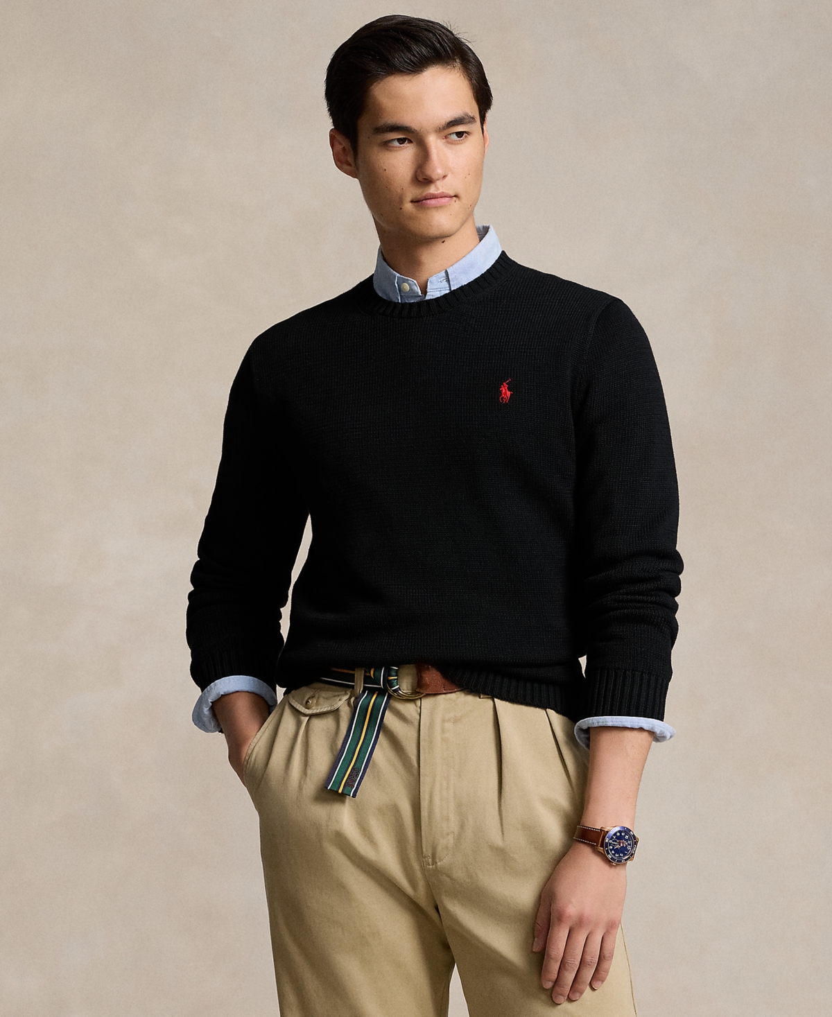 Click here for Polo Ralph Lauren Mens Cotton Crewneck Sweater - P... prices