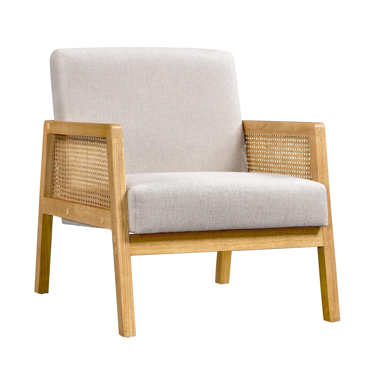 Click here for Yaheetech Fabric Upholstered Accent Chair with Rat... prices