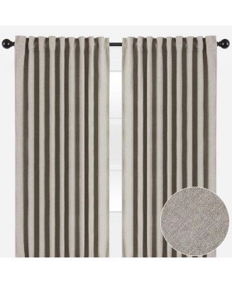 Chanasya Premium 2-Panel Two Color Tone Textured Heavy Curtains - for ...