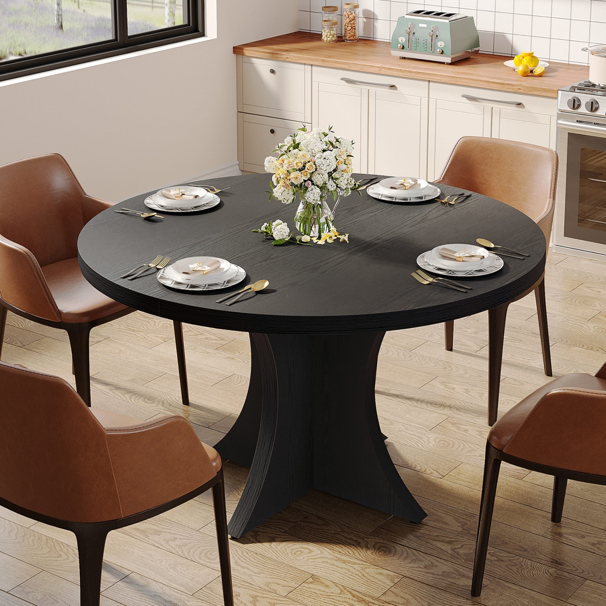 Click here for Tribesigns Round Dining Table for 4-6  47.24-Inch... prices