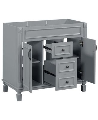 Slickblue 36'' Bathroom Vanity Base Without Sink Top for Customizable ...