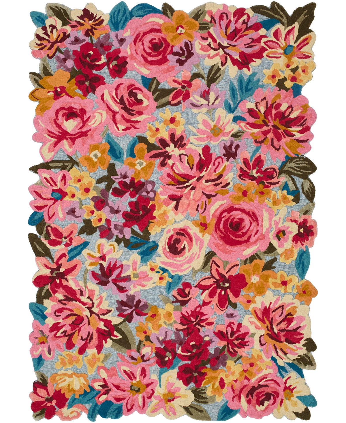 Click here for Surya Shindig 495684 2x3 Area Rug - Pink/Green prices