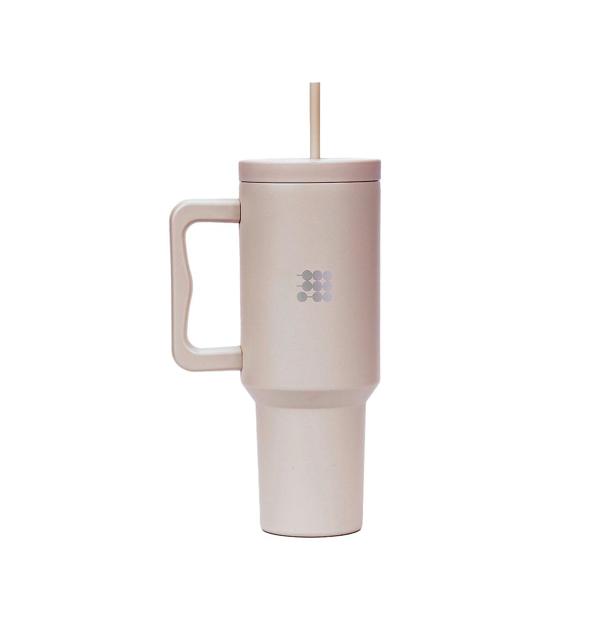 Cubitt Insulated Stainless Steel 40 oz Tumbler with Handle and Straw Lid  Cupholder friendly - Light Beige