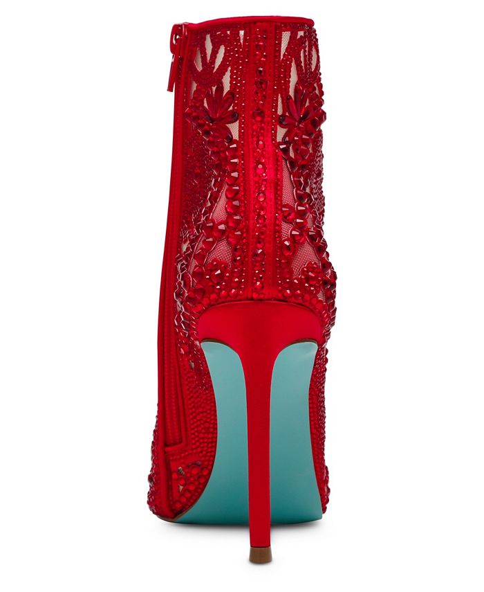 Betsey Johnson Women's Bolt Rhinestone Booties - Macy's
