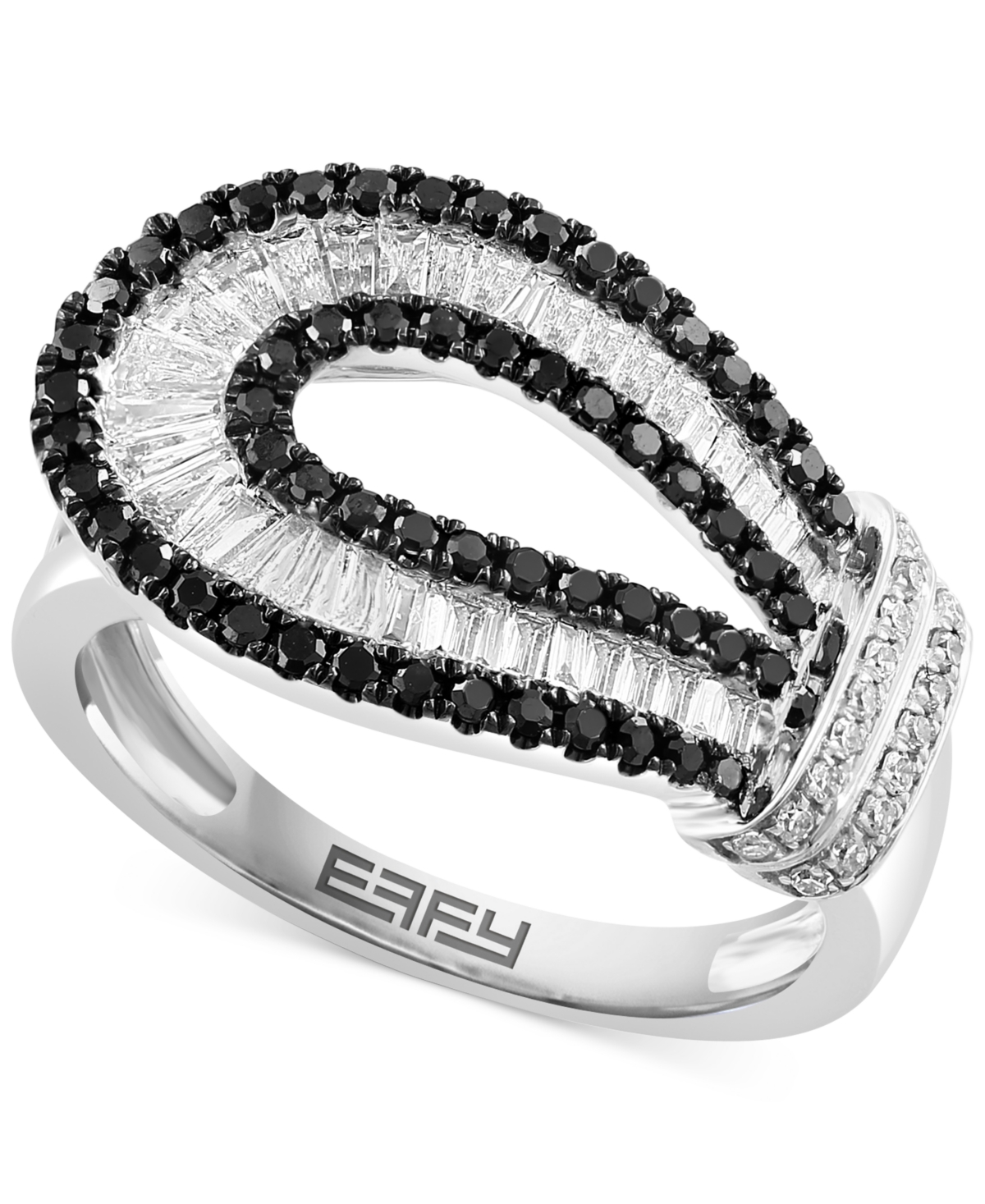 Click here for Effy Black & White Diamond Loop Statement Ring (5/... prices