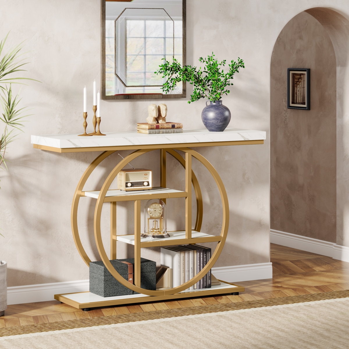 Click here for Tribesigns 41.3" Console Table  Industrial 4-... prices