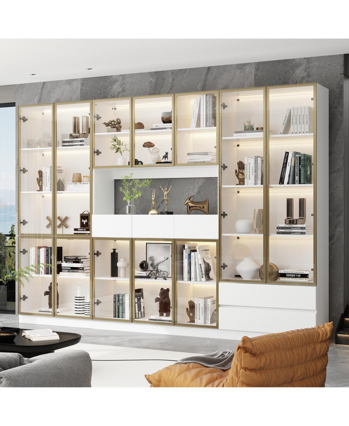 Click here for Famapy 30-Shelf White Wood Standard Bookcase With... prices