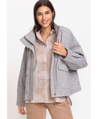 Olsen Women's Funnel Neck Cropped Cocoon Jacket - Macy's