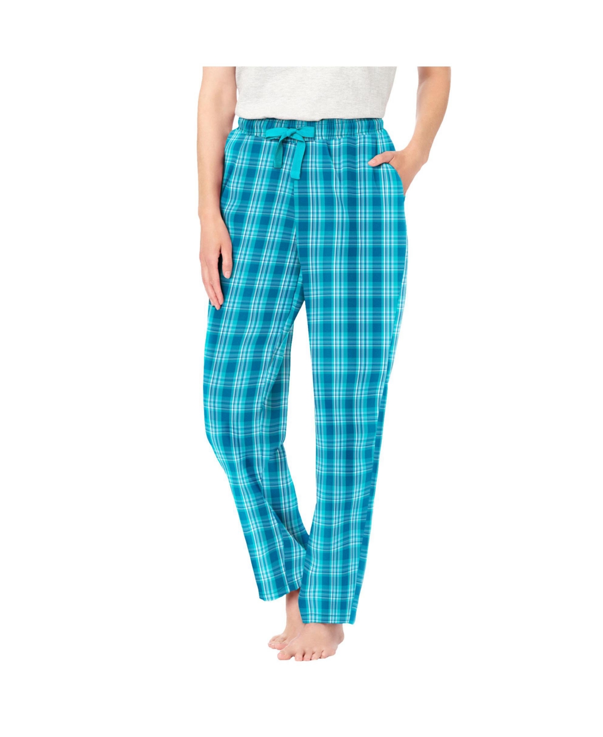 Click here for Dreams & Co. Plus Size Cotton Flannel Pants - Deep... prices