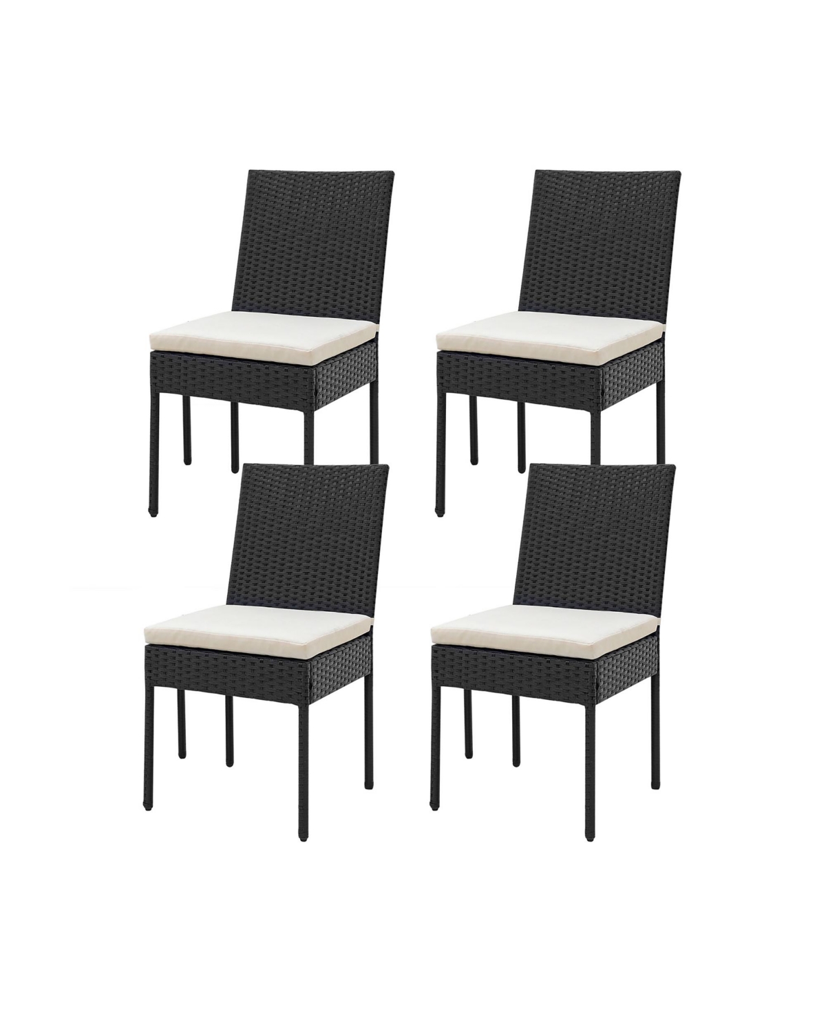Click here for Gymax Pe Wicker Patio Chairs Set of 4 Outdoor Dini... prices
