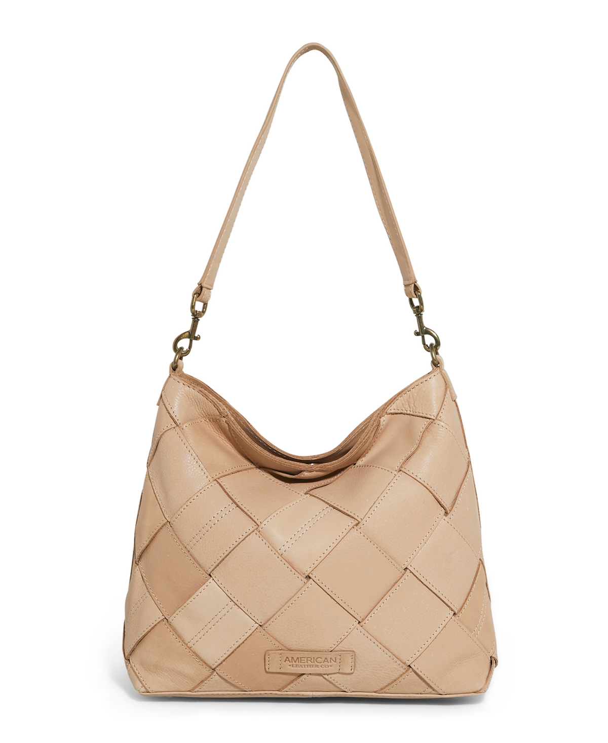 Click here for American Leather Co. Mercer Woven Top Zip Hobo - M... prices