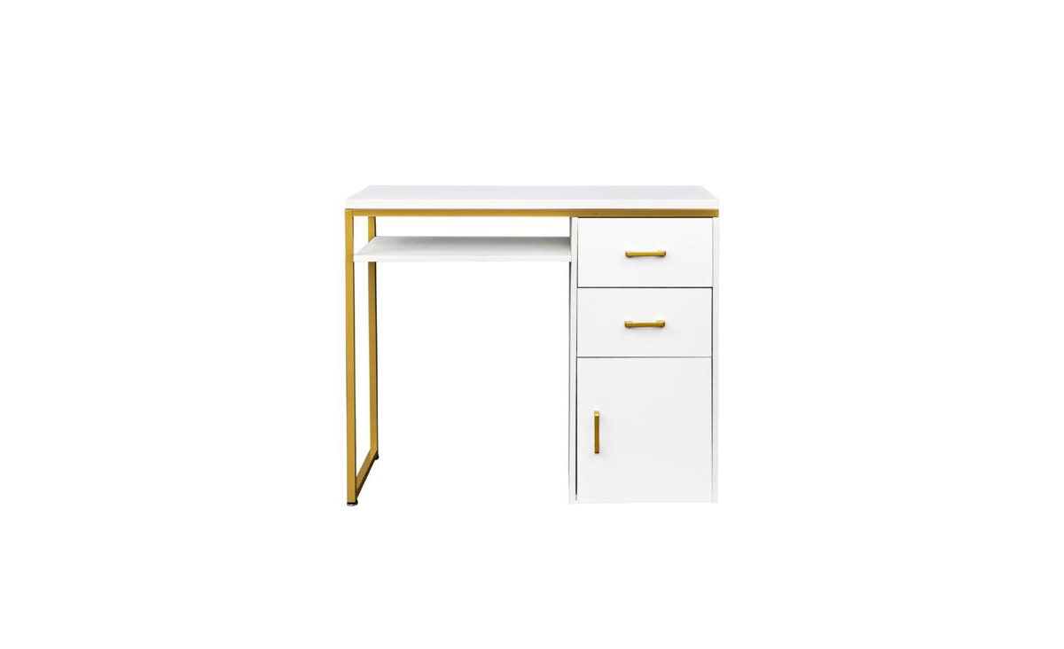 Click here for Slickblue Fch White Iron Pipe Computer Desk with 2... prices
