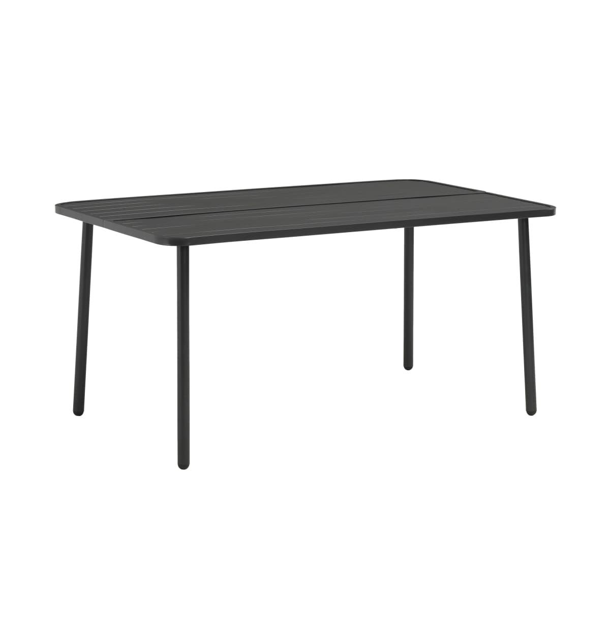 Click here for vidaXL Patio Table Dark Gray 59.1x35.4x28.3 Steel... prices