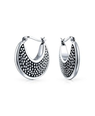 Bling Jewelry Bali Boho Hollow Lightweight Crescent Moon Shaped Caviar ...