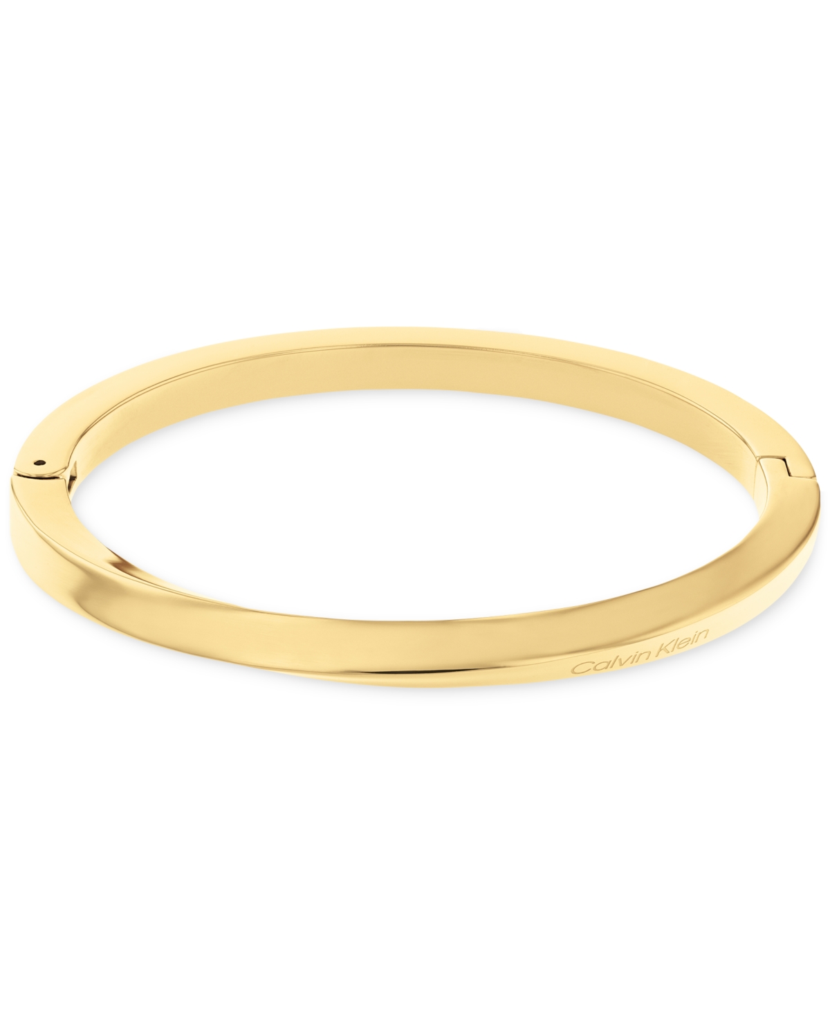 Click here for Calvin Klein Gold-Tone Stainless Steel Twist Bangl... prices