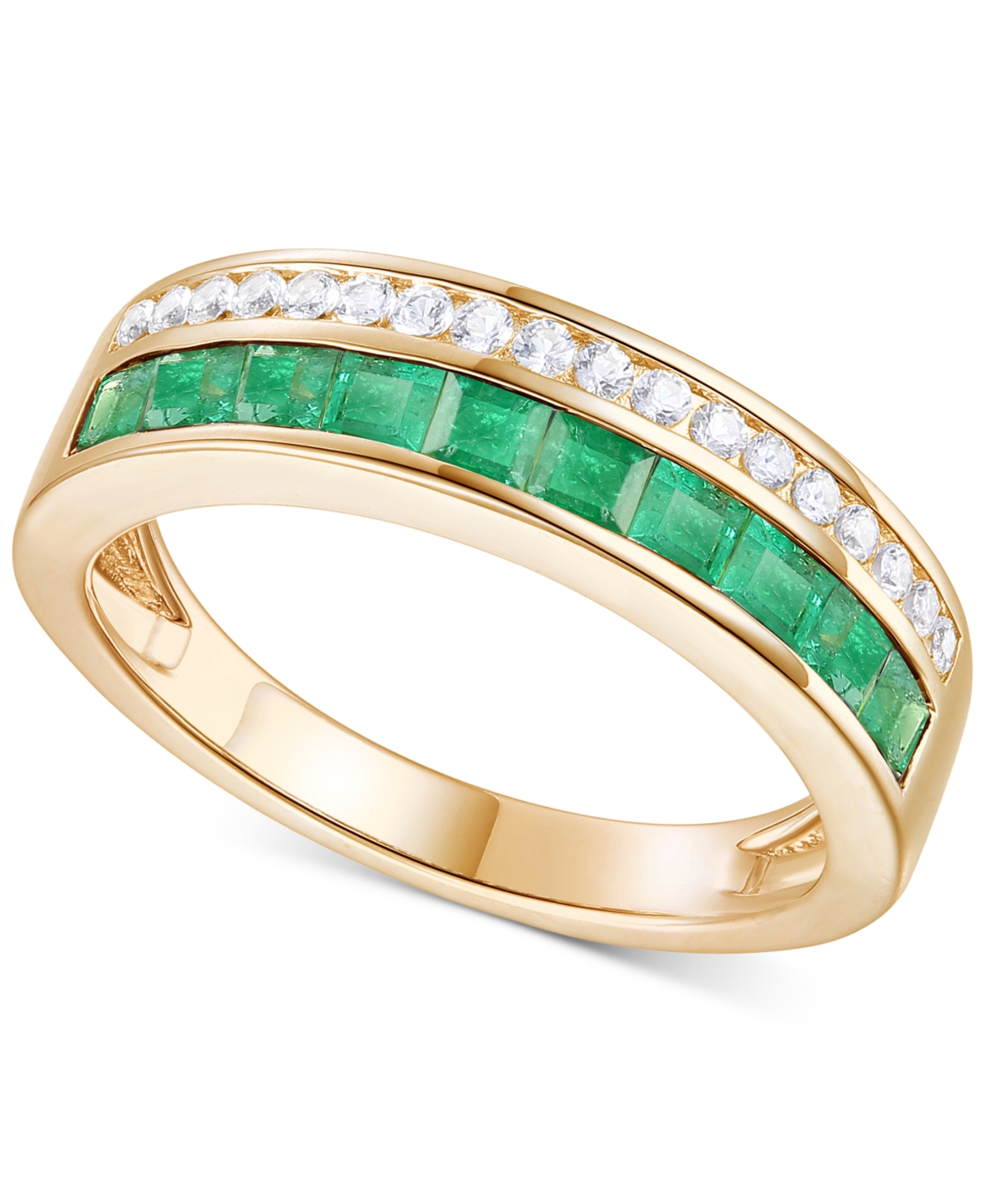 Click here for Emerald (7/8 ct. t.w.) & Diamond (1/5 ct. t.w.) Do... prices