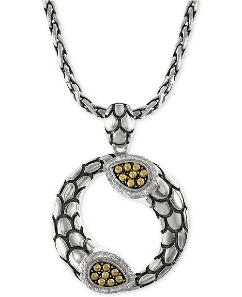 EFFY Collection EFFY Diamond Scale Pendant Necklace (1/5 ct. t.w.) in ...