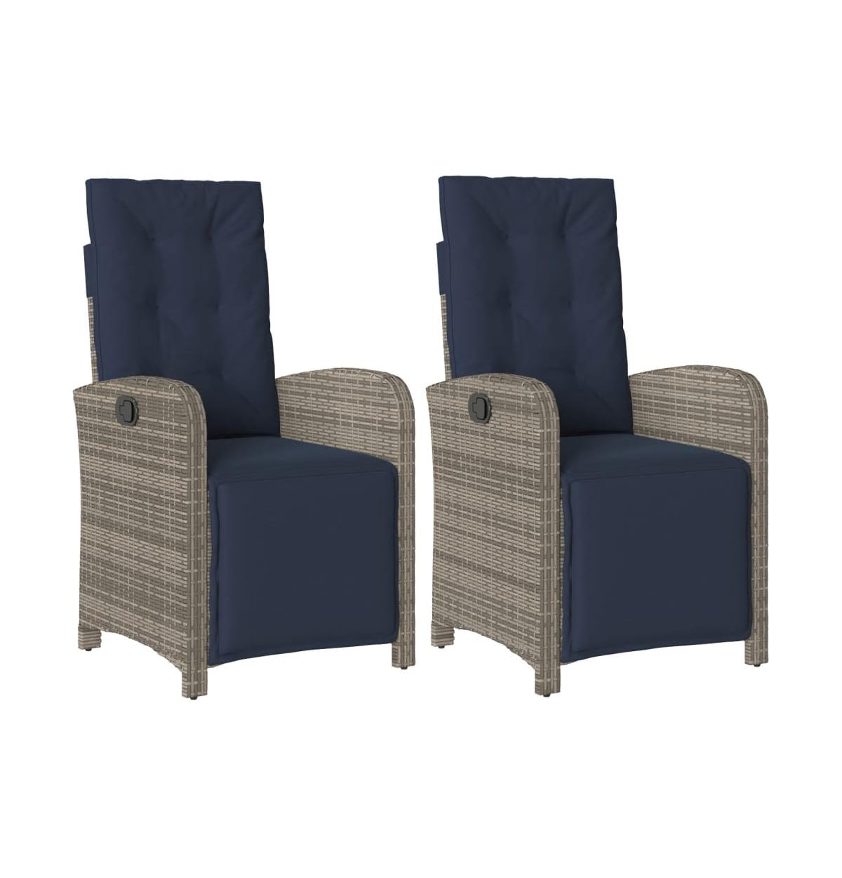Click here for vidaXL Reclining Patio Chairs 2 pcs with Footrest... prices