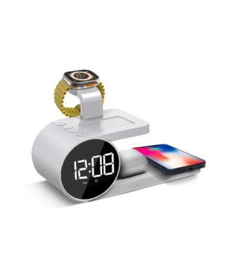 Brookstone 3-in-1 Wireless Charging Stand and Alarm Clock for iPhone ...