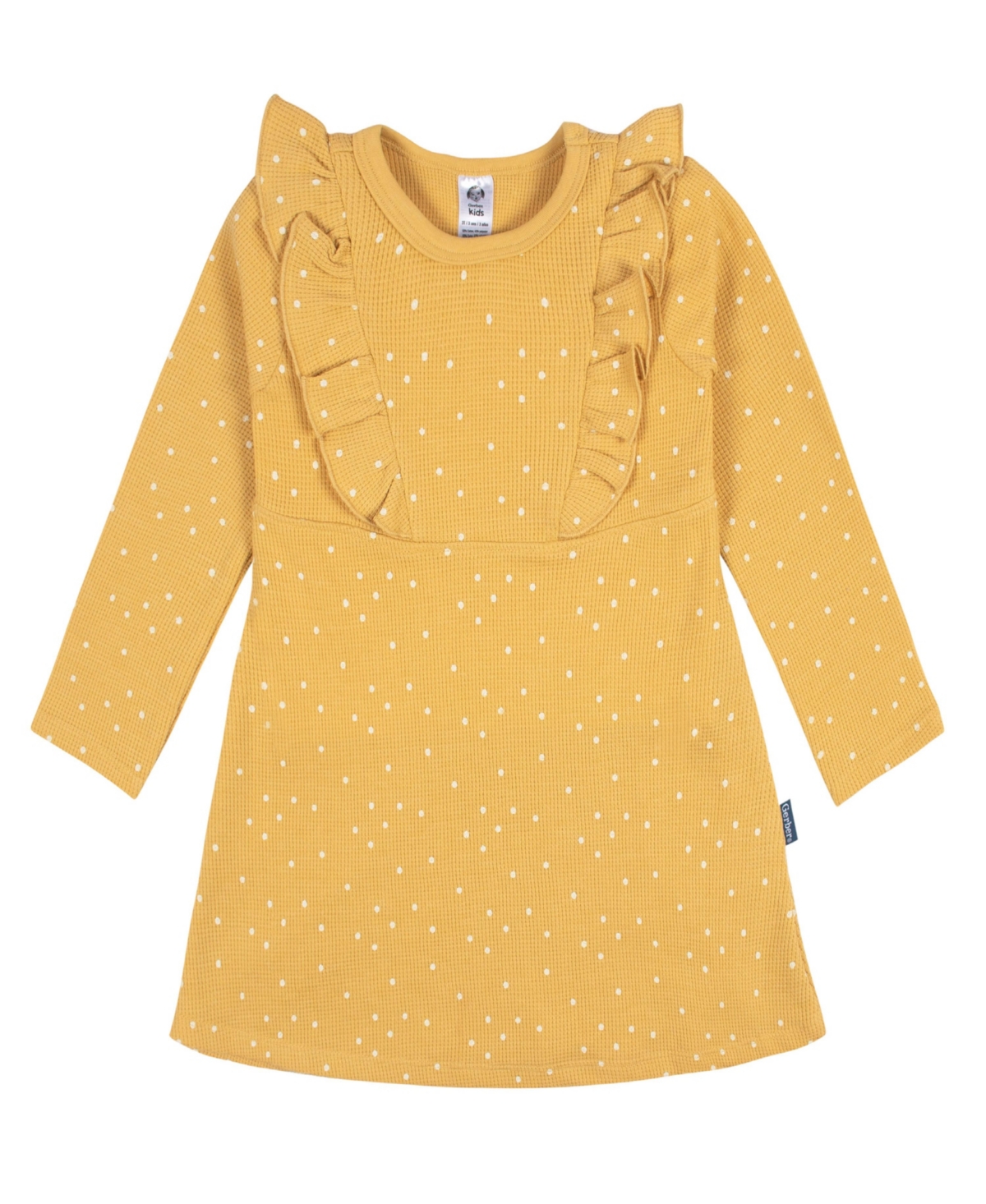 Click here for Gerber Toddler Girls Long Sleeve Ruffle Dress - Ye... prices