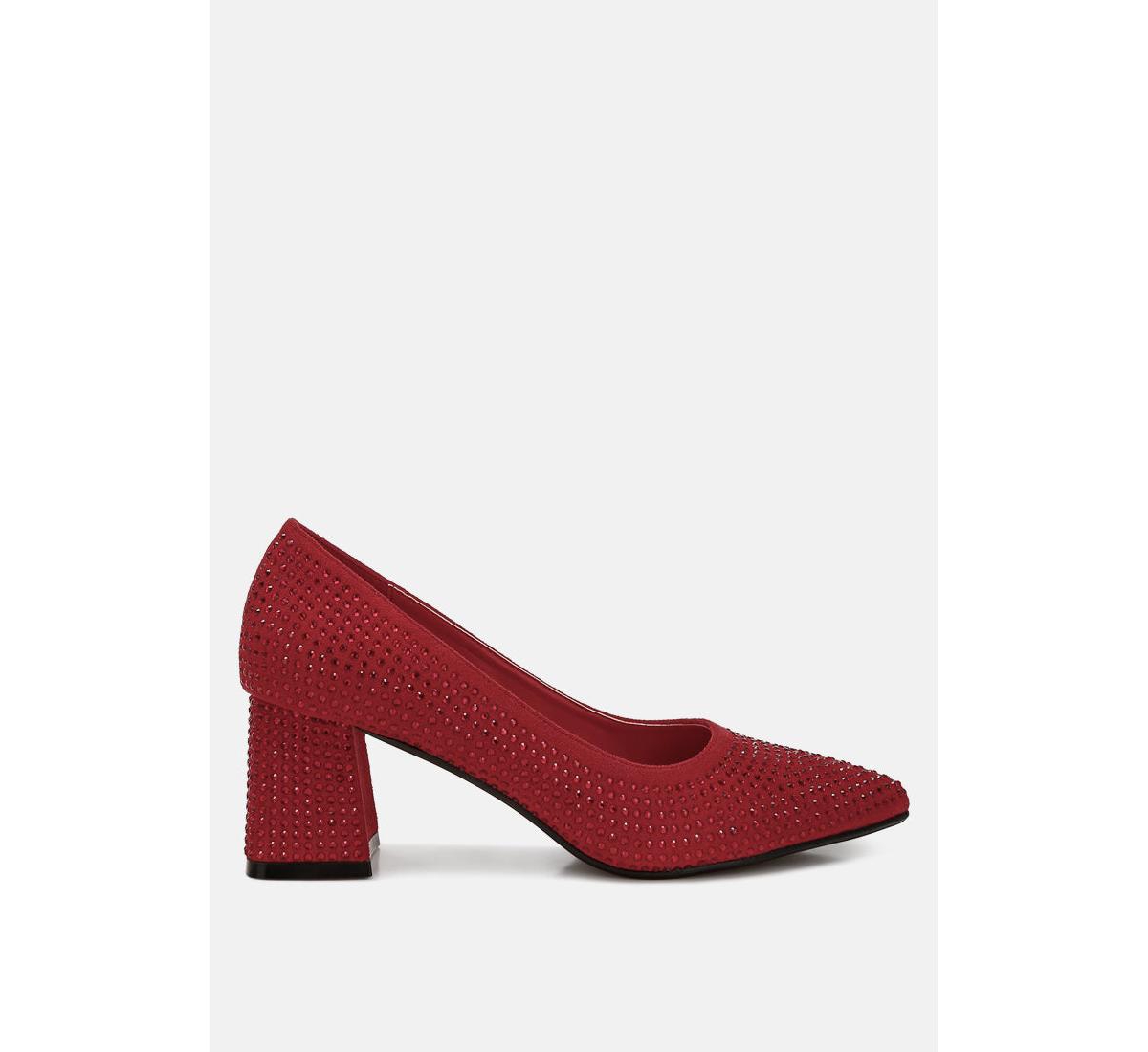 Click here for Caspia Rhinestones Embellished Pumps - Red prices
