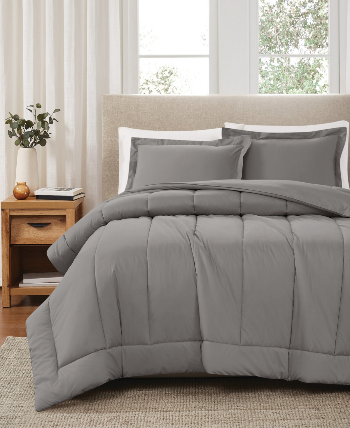 Click here for Brooklyn Loom Solid Cotton Percale 3-Pc. Comforter... prices