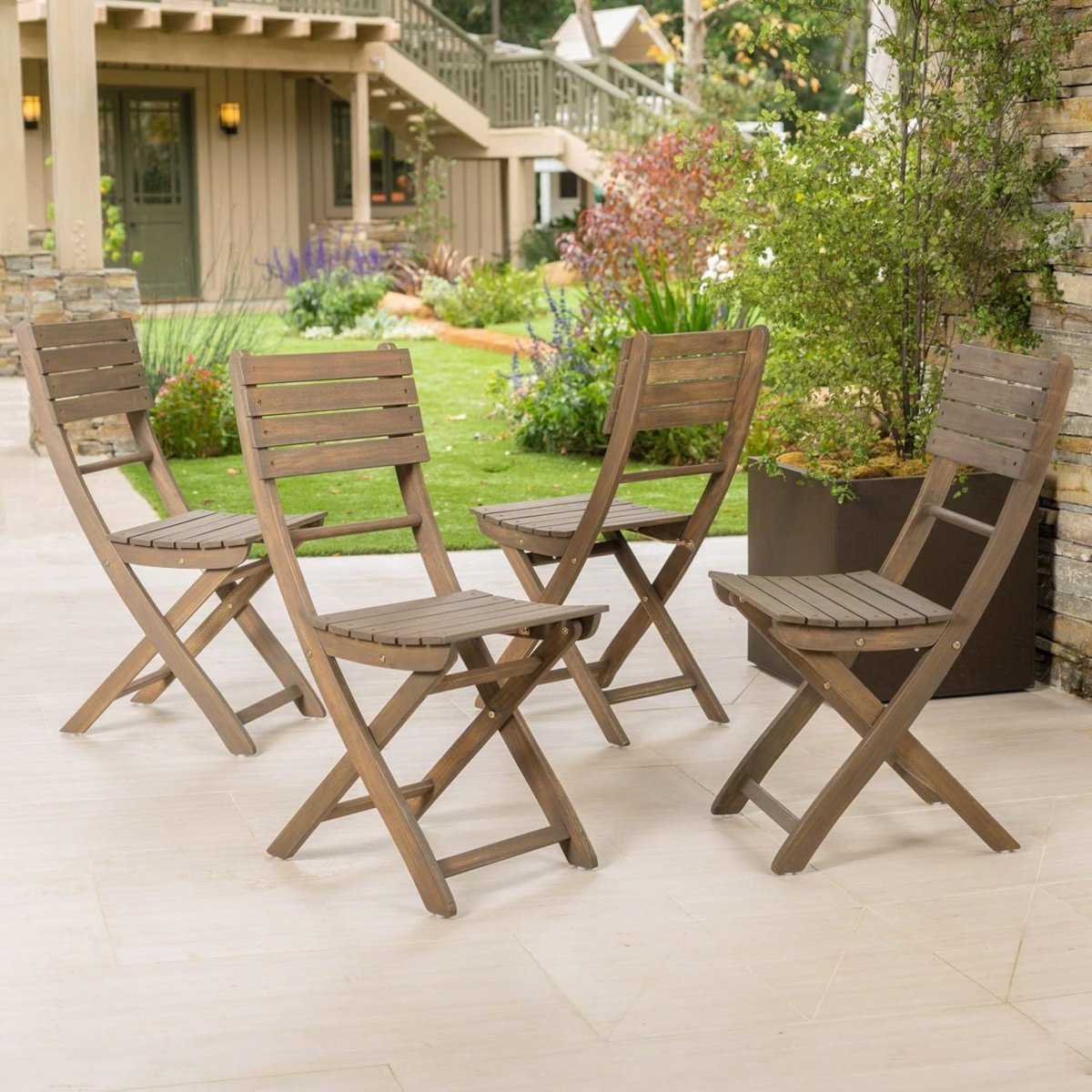 Click here for Streamdale Positano 4 Piece Foldable Chair - Grey prices