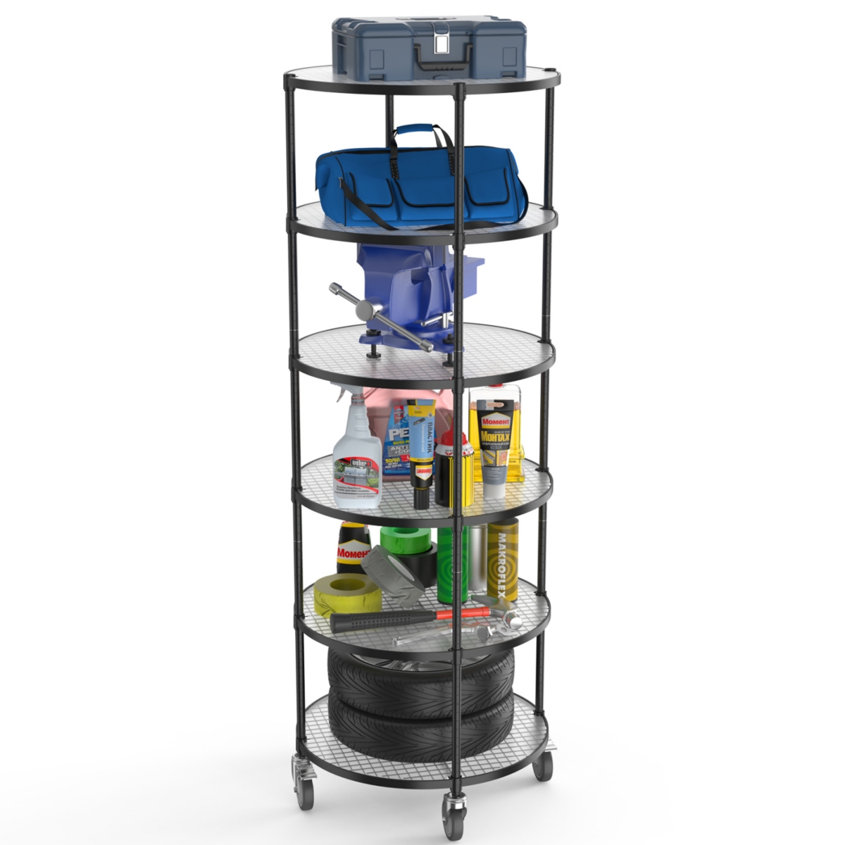 Click here for Streamdale Furniture Adjustable Round Shelving Uni... prices