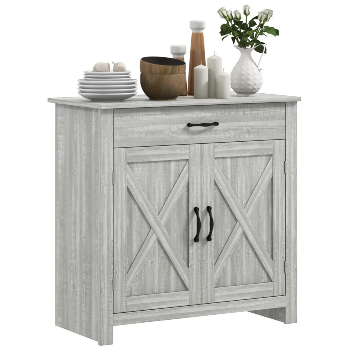 Click here for Farmhouse Sideboard Buffet Cabinet  Barn Door Coff... prices