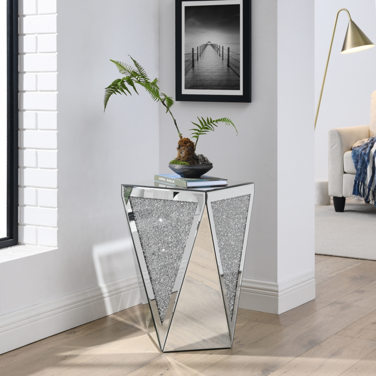 Click here for Streamdale Furniture Inverted Triangular Mirror Sq... prices