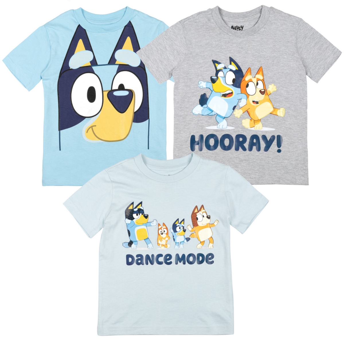 Click here for Bluey Toddler Boys 3 Pack T-Shirts - Blue prices