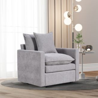 Streamdale Furniture Chenille Fabric Comfy Deep Single Seat Sofa ...